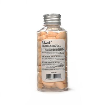 China Antibacterial Waste Free Toothpaste Tablets Orange Flavor Sustainable Toothpaste Tablets for sale