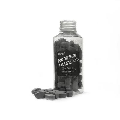 China Schwarze Bambuszahnpasta-Tablets des holzkohlen-strengen Vegetariers entfernen die tragbaren Flecke zu verkaufen