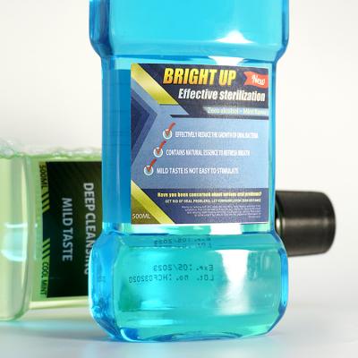Cina Colluttorio di pulizia profondo del colluttorio 500ml del respiro di sapore della menta fresca anti cattivo in vendita