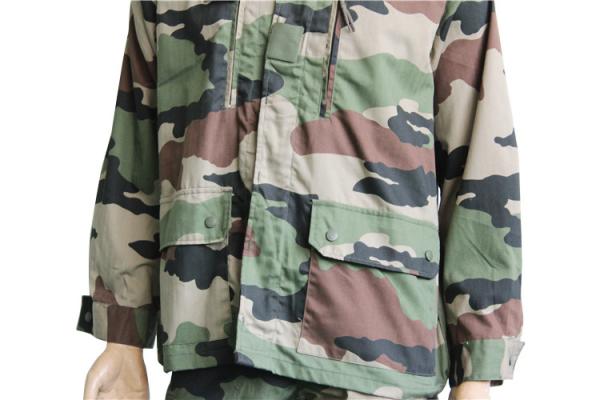 Quality Functional French Military Uniform Collared Jacket and Trousers for Outdoor for sale