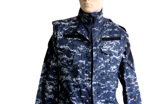 Quality Blue Camouflage Twill Fabric BDU Military Uniform 3 Piece Set For Kuwait Army for sale