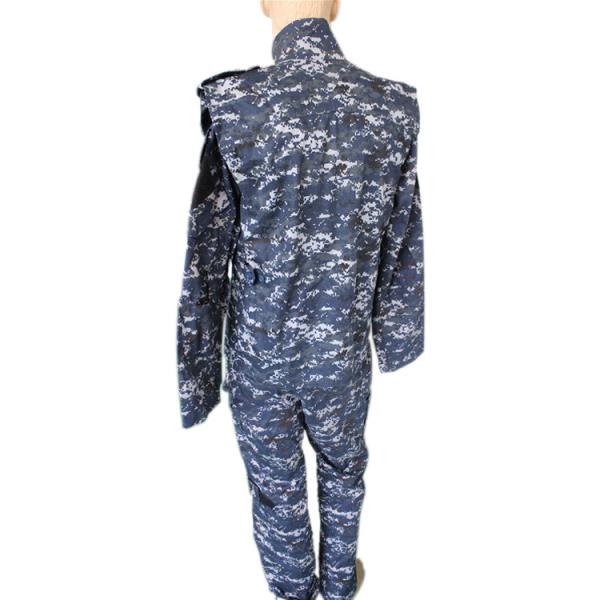 Quality Blue Camouflage Twill Fabric BDU Military Uniform 3 Piece Set For Kuwait Army for sale