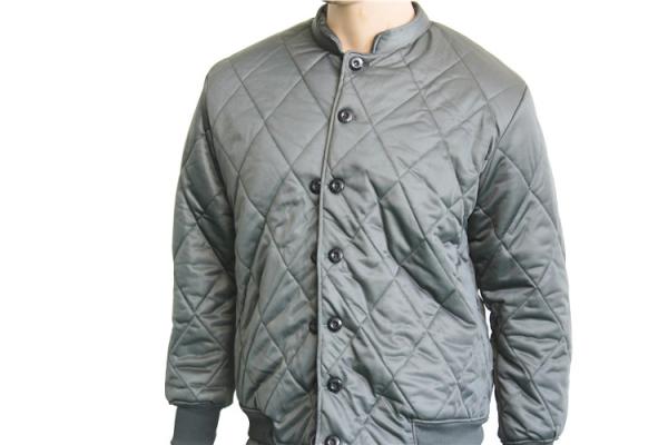 Quality Winter Men Quilted Military Jacket Liner with Cotton Filling Front Button Closure for sale