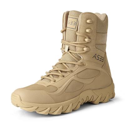 China High Top Tube Tactical Military Boots Breathable Outdoor Men's Combat Desert Boots voor bergbeklimmen Te koop