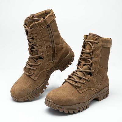 Cina Scarpe da combattimento da pelle marrone di grano pieno Scarpe da montagna invernali Scarpe resistenti all'abrasione in vendita