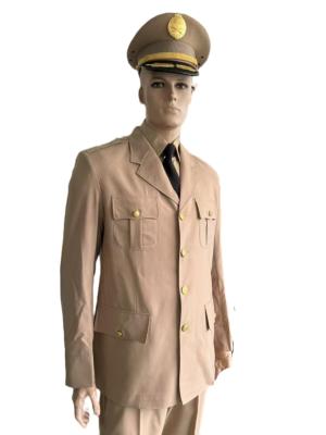 China Polyester Cotton Fabric Khaki Shirts And Trousers Ceremonial Suit For Men for sale