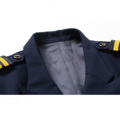 Cina Uniforme cerimoniali blu scuro 100% poliestere con pantaloni a zampe rette in vendita