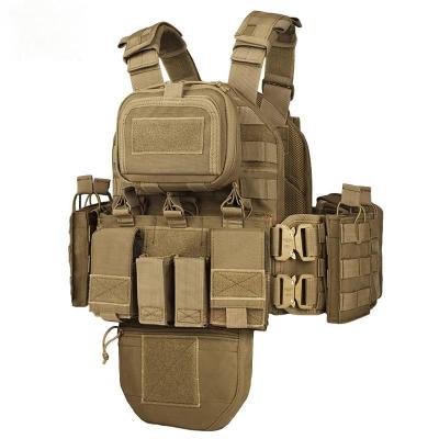 China CS Camouflagem de Combate de Campo de Proteção Colete Khaki 1000D Tecido Multifuncional à venda