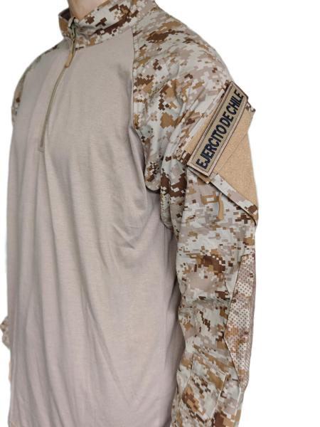 Quality Tactical Camo Combat Shirt with Half Zip and Arm Pockets Breathable Comfortable for sale