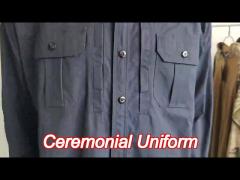 Navy Ceremonial Dress Uniform Set - 45% Wool/55% Polyester Tactical Tunic & Utility Trousers