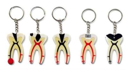 China Dental Keychain For Dentist Team Gift Molar Tooth Rubber Key Chain for sale