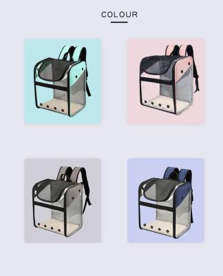 Cina PVC Completely Transparent And Foldable Pet Travel Carrier Pet Carrier Backpack in vendita