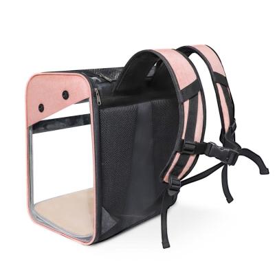 Cina PVC Completely Transparent And Foldable Pet Travel Carrier Pet Carrier Backpack in vendita