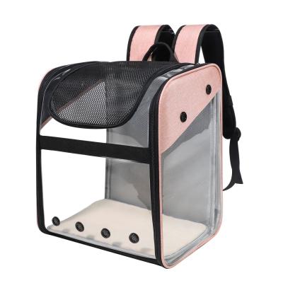 Cina PVC Completely Transparent And Foldable Pet Travel Carrier Pet Carrier Backpack in vendita