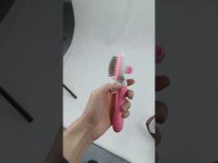 Massaging Shell Shedding Pet Comb Brush Steel Button That Cuts Hair Removal