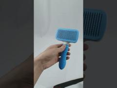 Anti-Static Dog Pet Self Cleaning Needle Comb Brush Square Head 175x125x40mm