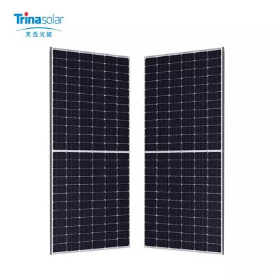 中国 500w Trinaのモノクリスタル太陽電池パネル166x166mm太陽熱発電システムのための150個の細胞モジュール 販売のため