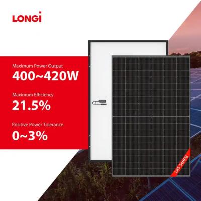 Cina Perc PV Module Mono Solar Cell Panel LONGi LR5-54HPB-410M Hi Mo 5M All Black 420W in vendita