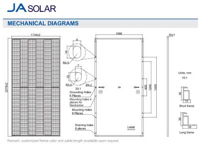 Cina 550W JA Solar Cell Panel Half CEll MBB PV Module JAM72S30 540- 565/GR 540W 550W 560W Mono in vendita