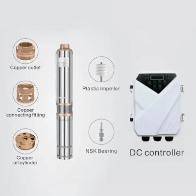 中国 Solar Powered Deep Well Water Pumps Dc Submersible Solar Water Pump For Agriculture Irrigation 販売のため