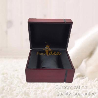 China Custom Promotion Gifts Cheap Affordable Wooden Watch Display Storage Gift Box Case, Blank Leather Inner, Small Order for sale