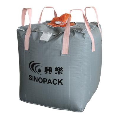 China Flexible Intermediate Bulk Containers FIBC big bag 1 tonne with four floop for sale