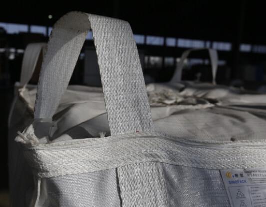 Quality White Circular / Tubular Pellet Big Bag For Soil / Mineral / Construction for sale