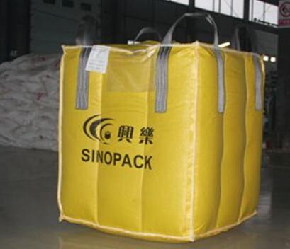 Quality Cross Corner Big Bag FIBC With Baffle And Anti-Sifting For Black Carbon for sale