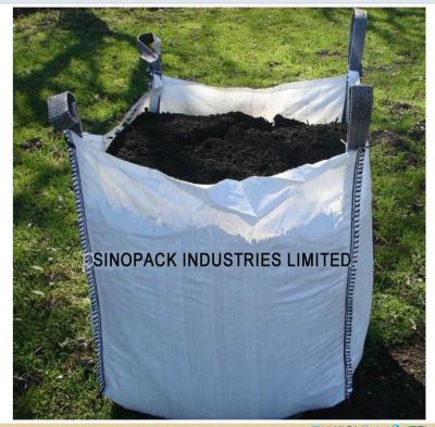 China Standard U-panel 1.5 ton Big Bag FIBC with open top for construction for sale