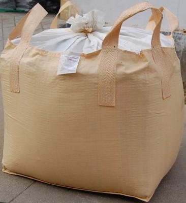 China Cross Corner Circular Bulk Bag FIBC With Skirt Top For Iron Powder for sale