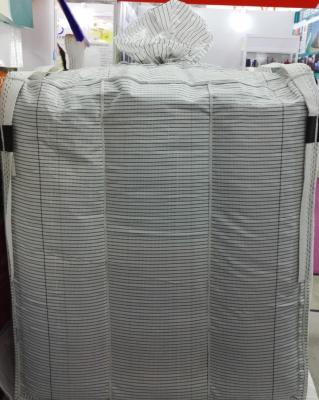 China Grounded PP FIBC Conductive Big Bag Bulk Storage Bags White 2205lbs for sale