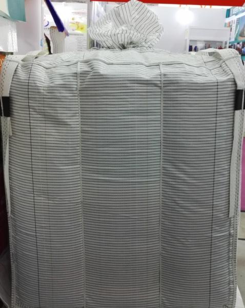 Quality Grounded PP FIBC Conductive Big Bag Bulk Storage Bags White 2205lbs for sale