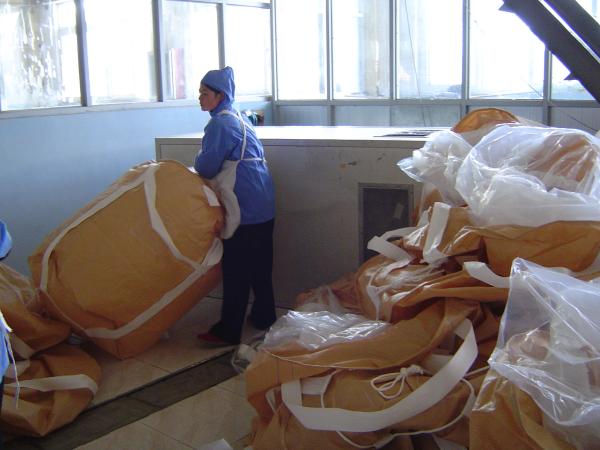 China Large 4-Panels 3000lbs circular PP UN big bag FIBC 1 Ton sling design supplier