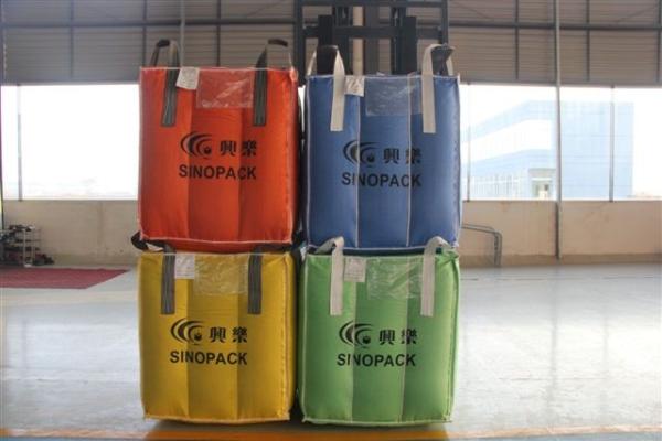 Quality Anti - Static Sand Cement Bulk PP Woven Big Bag 4 Cross Corner Loop for sale