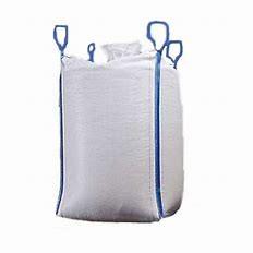China UN Big Bag with Duffle Top Spout 1000kg Capacity Blue Loops for sale