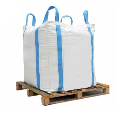 China White Anti-Static UN Big Bag with Blue Loops 1000kg Capacity for sale