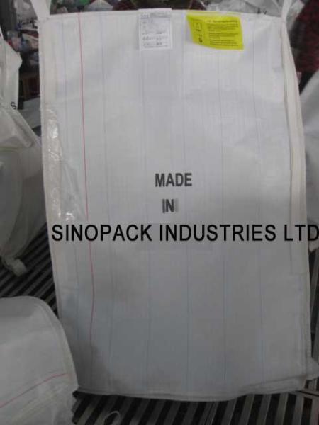 China Anti static CROHMIQ blue / white FIBC 1 Tonne Bulk Bags dissipative with no grounding supplier