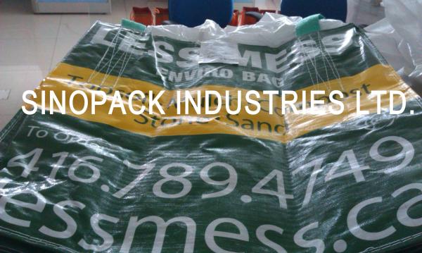 China BOPP laminated big bags with cross corner loops supplier