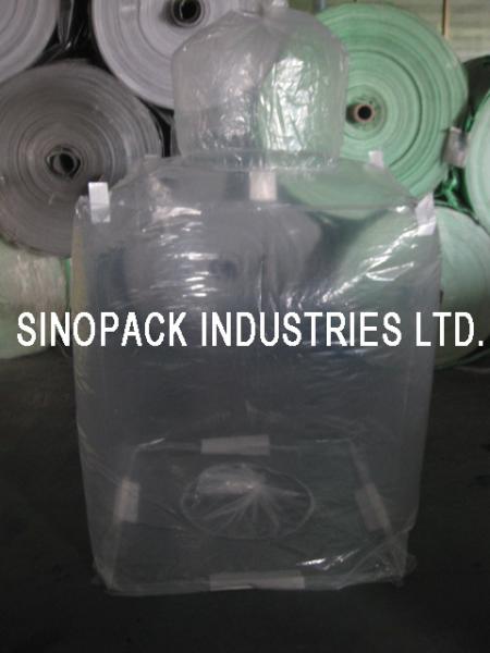 China Transparent 3mil 6mil Thickness Form Fit PE Big Bag Liner Of LLDPE/LDPE supplier