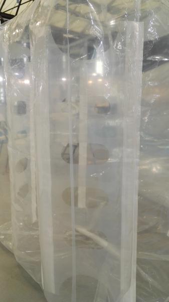 China Cement Shipping Transportation Transparent PE Liner Bag With Baffled Construction supplier