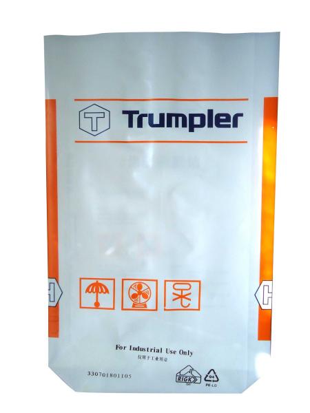 China Side-gusset Block bottom PE valve bags for packing pulverous , Up to 110LBS Capacity supplier