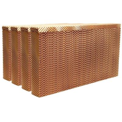 China 1500mm Height Brown Color Cooling Pad Wet Pad Greenhouse Cooling Pad System Evaporative for sale