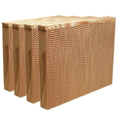 China 1500mm Height Brown Color Cooling Pad Wet Pad Greenhouse Cooling Pad System Evaporative for sale