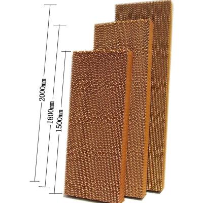 China 1500mm Height Brown Color Cooling Pad Wet Pad Greenhouse Cooling Pad System Evaporative for sale