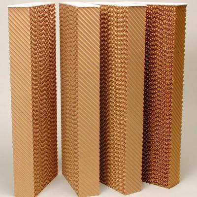 China 1500mm Height Brown Color Cooling Pad Wet Pad Greenhouse Cooling Pad System Evaporative for sale