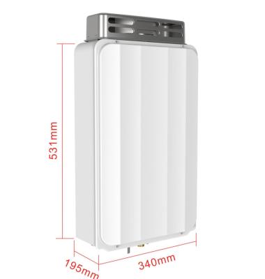 China Durable Wall Mounted 16L Outdoor Gas Water Heater High Flow Rate Safety Protection for sale