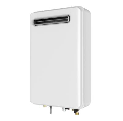 China Weatherproof Exterior Gas Water Heater 16L Tankless With Copper Heat Exchanger for sale