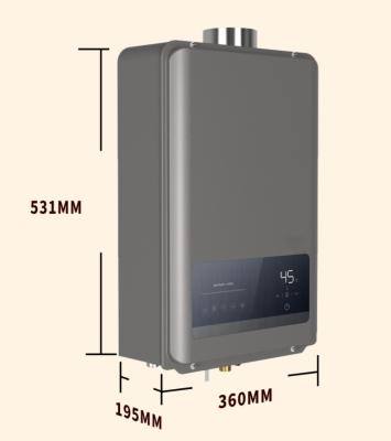 China Compact Wall Mounted Indoor Gas Water Heater Leak Proof For Home Bathroom for sale