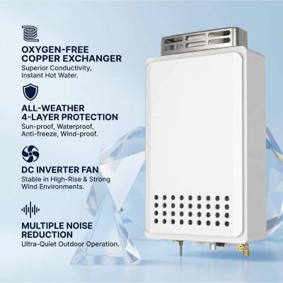 China 16L Outdoor Gas Water Heater With Instant Strong Discharge And Constant Temperature Control for sale