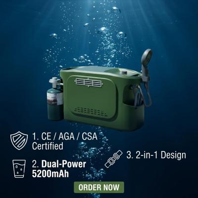 China Tankless Outdoor Gas Water Heater | 3L Portable Propane Hot Water System with Shower Head Kit for Camping & Hiking for sale
